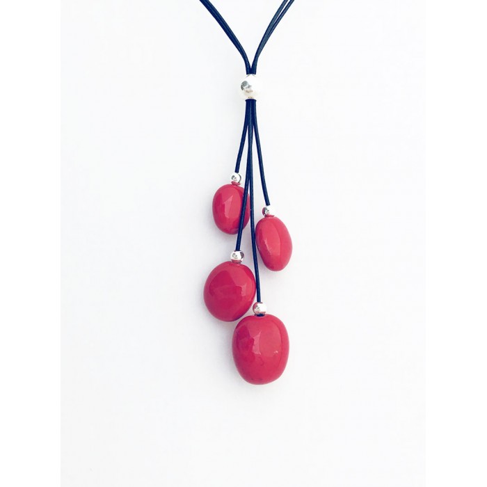 COLLIER GALET ROUGE