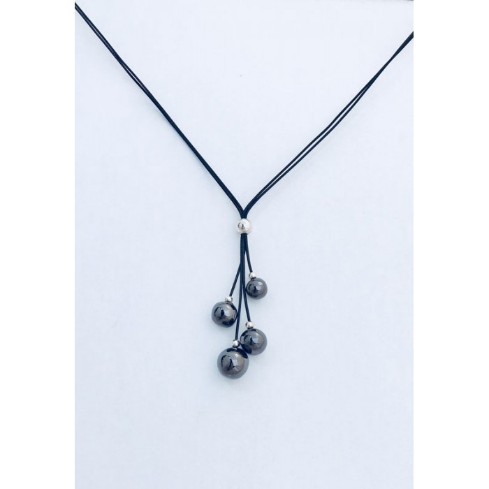 COLLIER PERLE NOIR